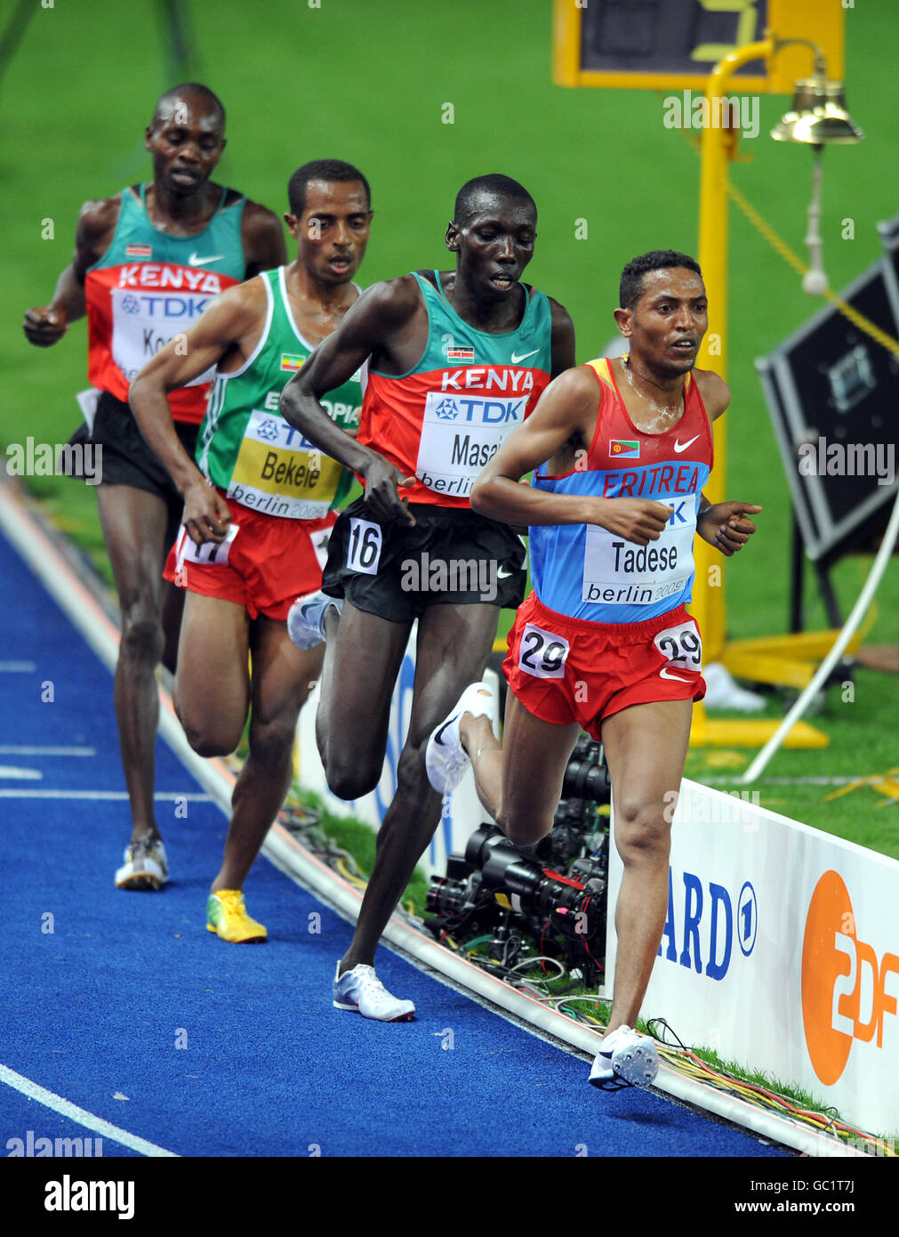 000 metres as eritreas zersenay tadese leads hi-res stock photography ...