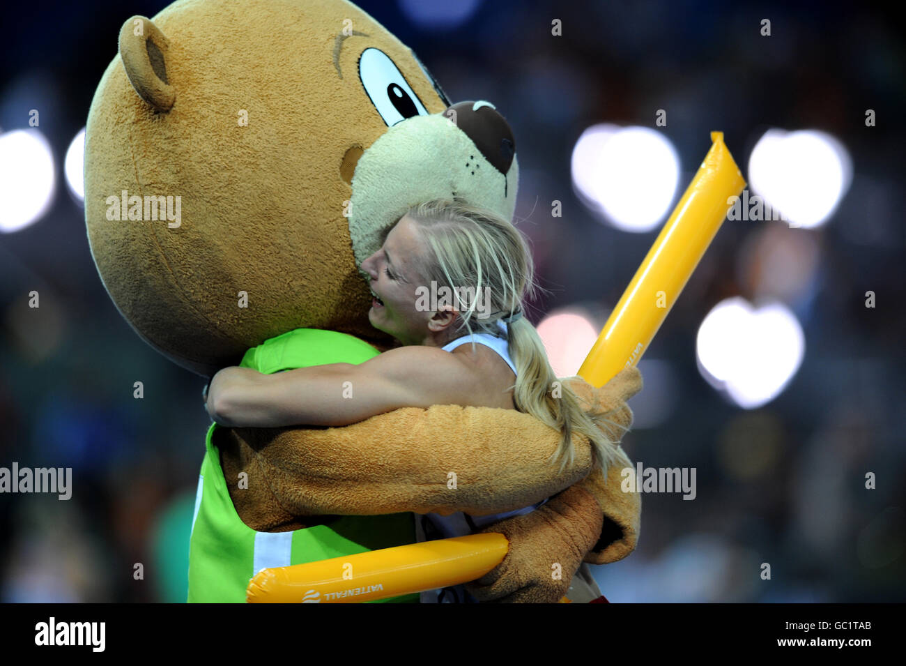 Poland's Anna Rogowska celebrates winning the pole vault Stock Photo ...
