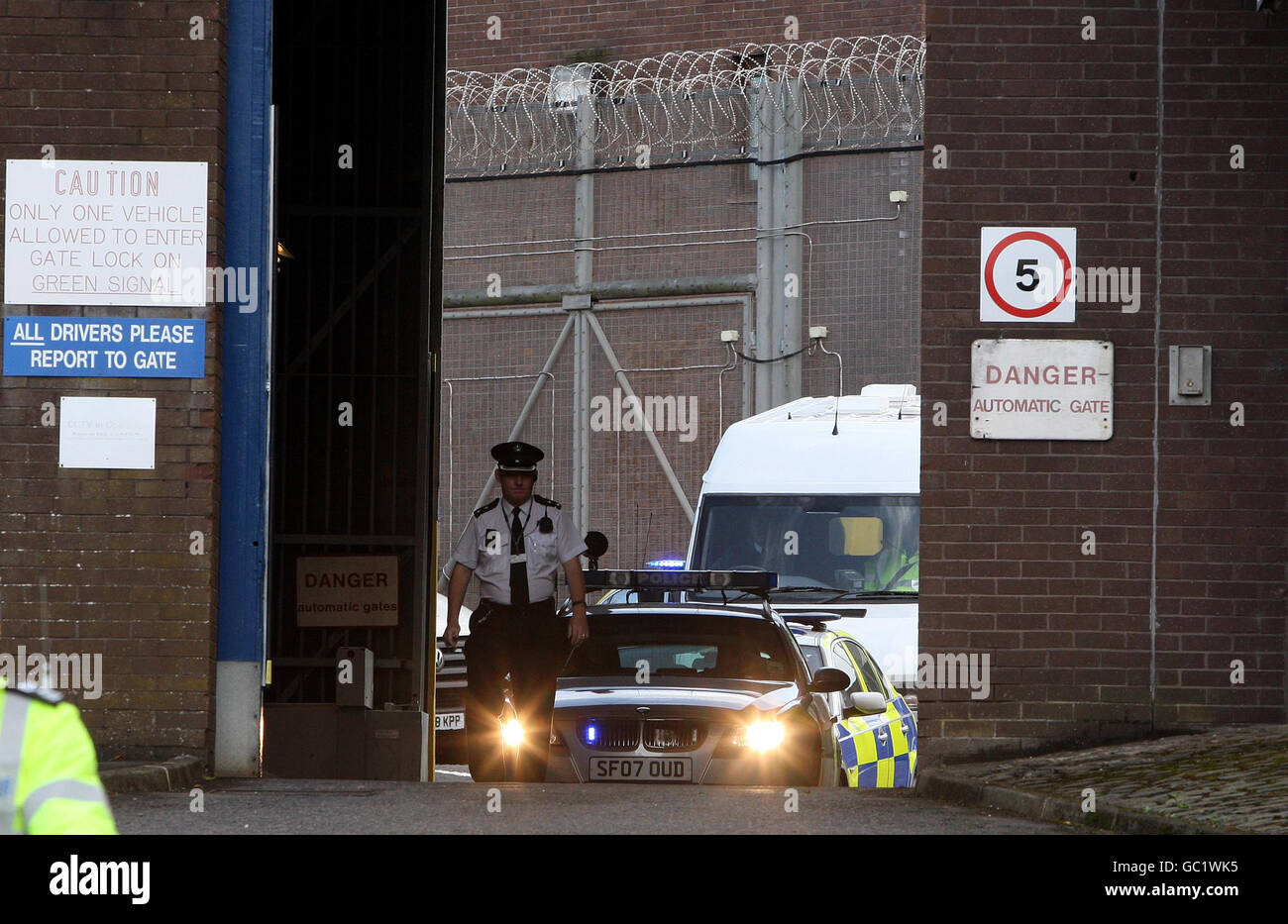 The police convoy with Lockerbie bomber Abdelbaset Ali Mohmed Al ...
