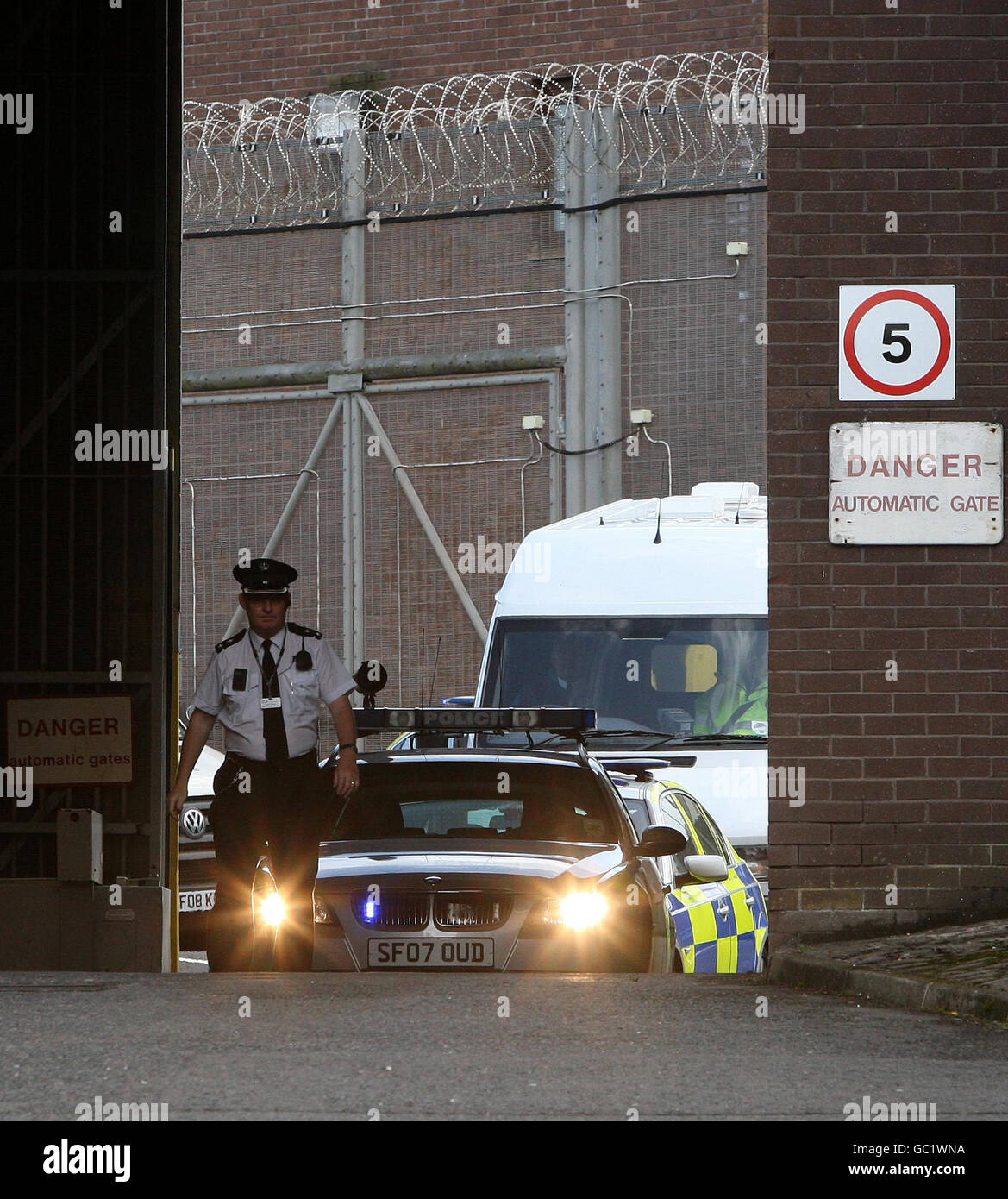 The police convoy with Lockerbie bomber Abdelbaset Ali Mohmed Al ...