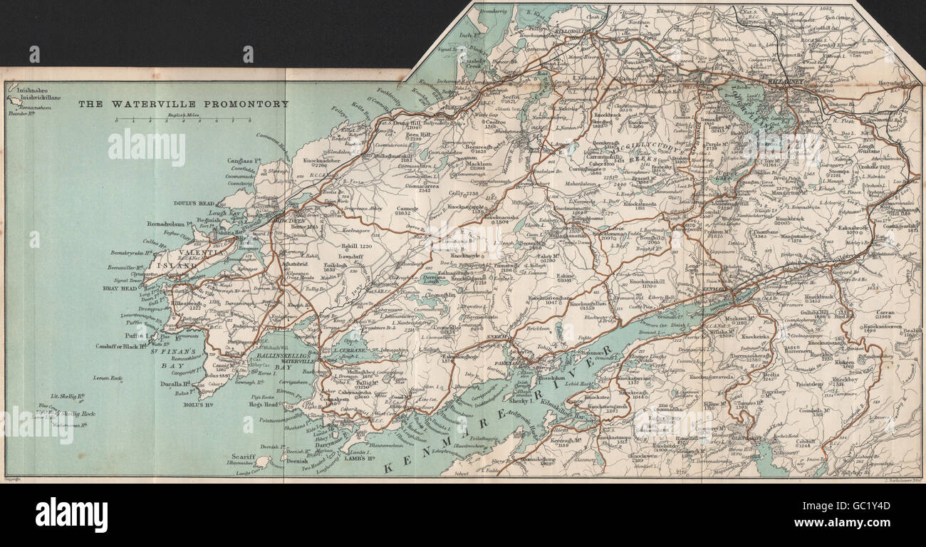 WATERVILLE PROMONTORY. Kenmare River. Killarney. Iveragh peninsula ...