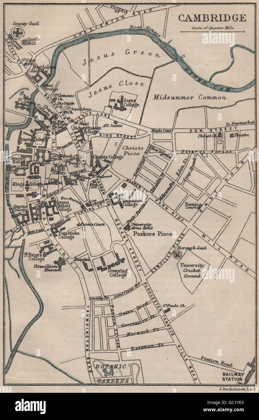 Antique map of cambridge hi-res stock photography and images - Alamy