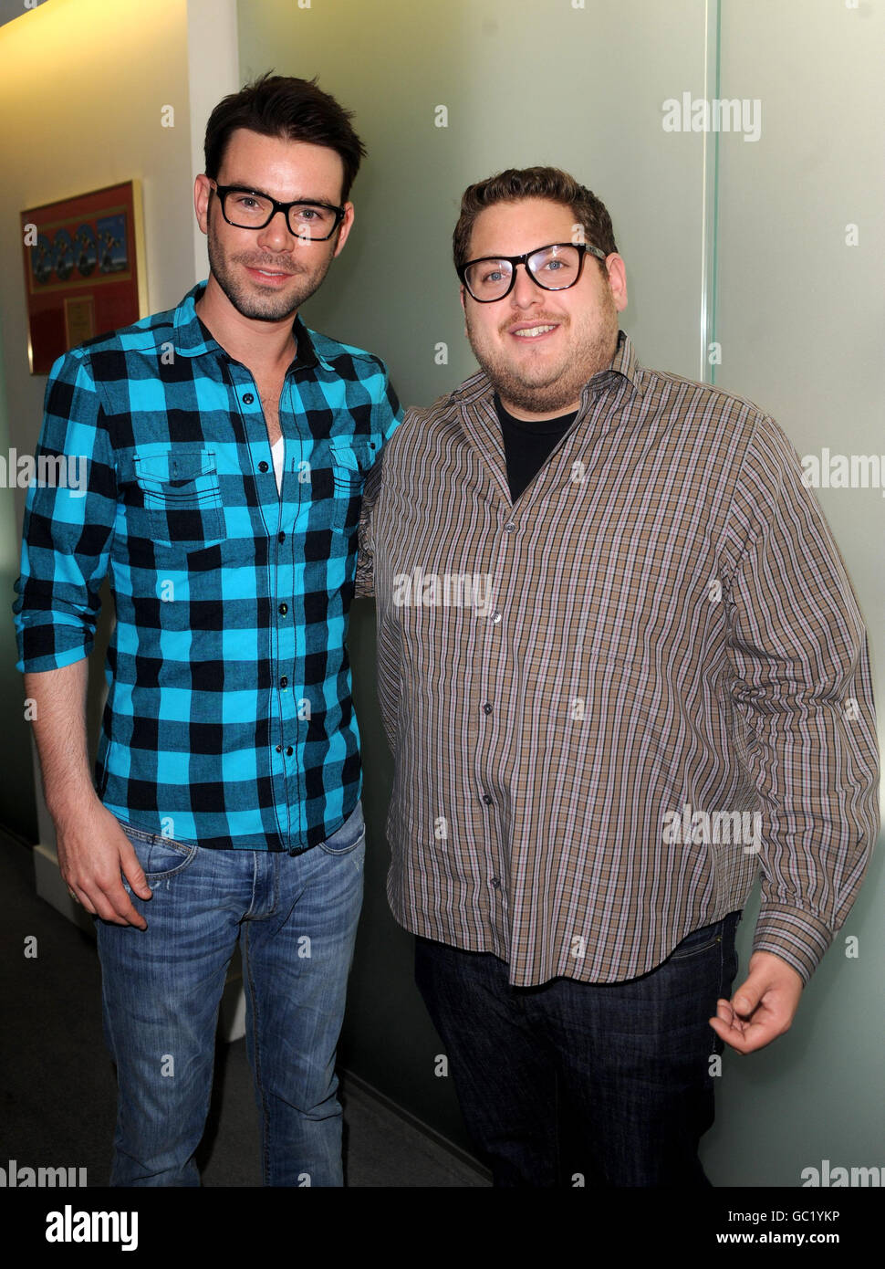 Adam Sandler at XFM. Jonah Hill (right) guests on XFM Drive with Dave ...