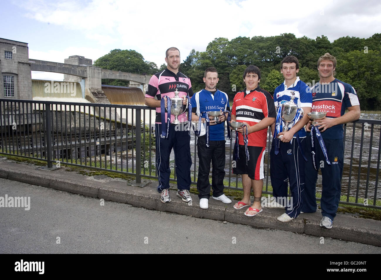 (left-right) Ayr's captain Damien Kelly, Dundee's captain Richie ...