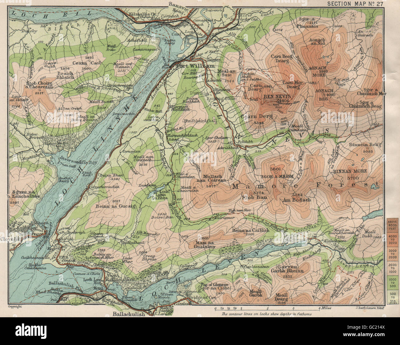 Map of fort william hi-res stock photography and images - Alamy