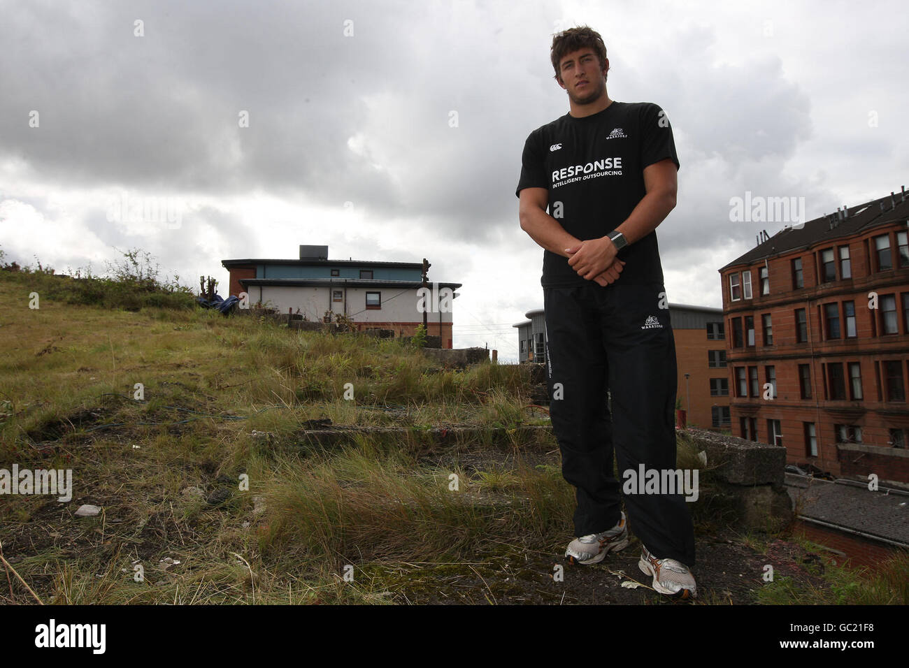 Glasgow Warriors' new signing, Daniel Tailliferre Hauman Van der Merwe during the photocall at ...
