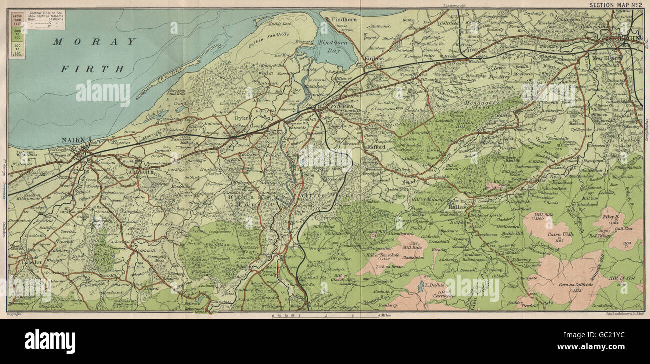 Elgin map hi-res stock photography and images - Alamy