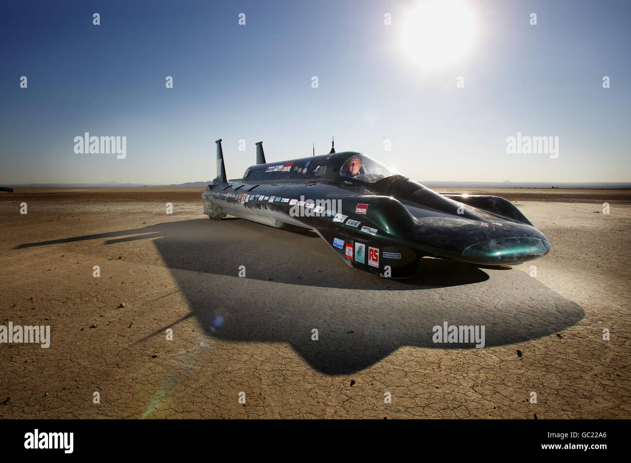 Don Wales, the fastest man on earth in a steam vehicle sits inside the ...