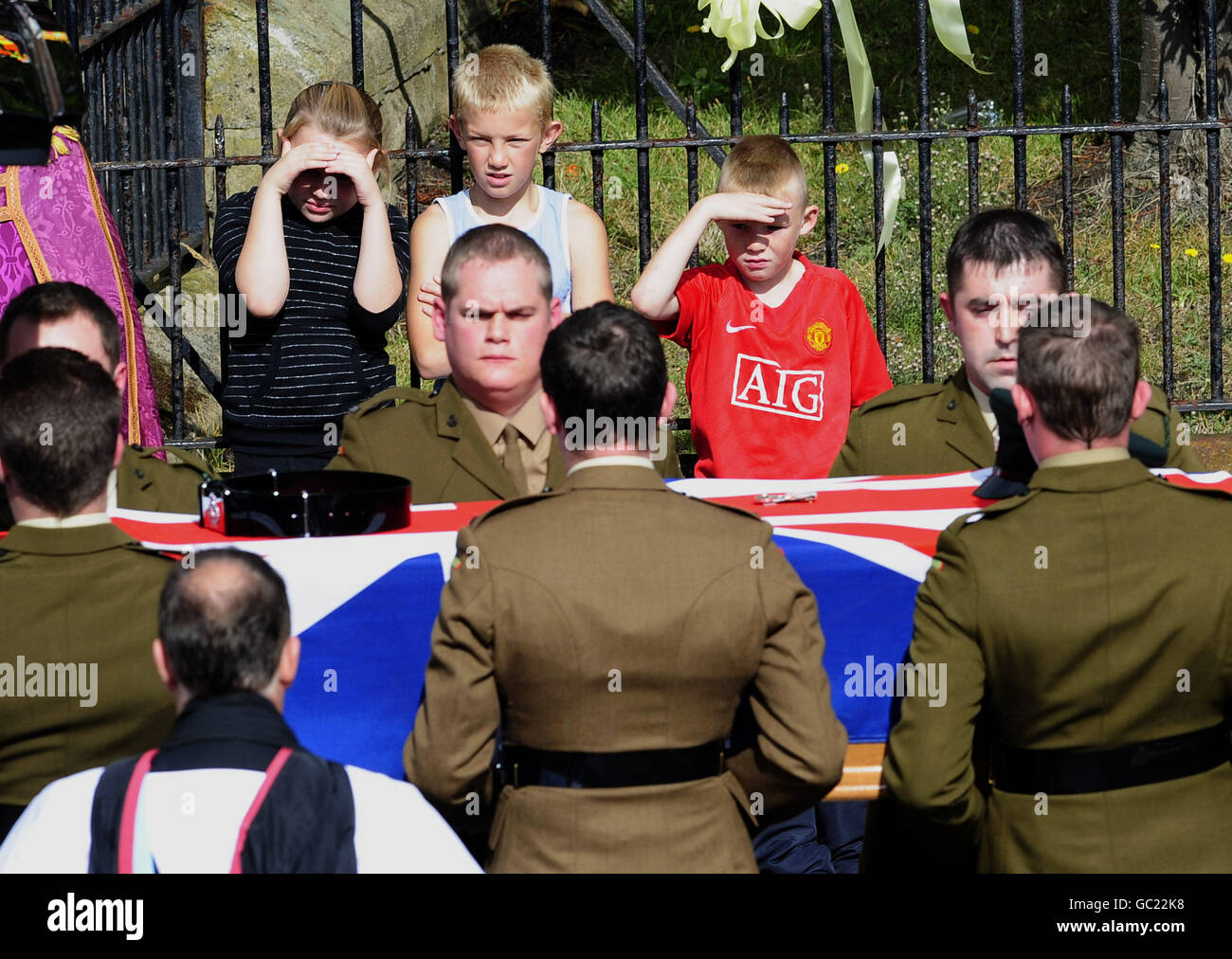 Rifleman Daniel Wild funeral Stock Photo - Alamy