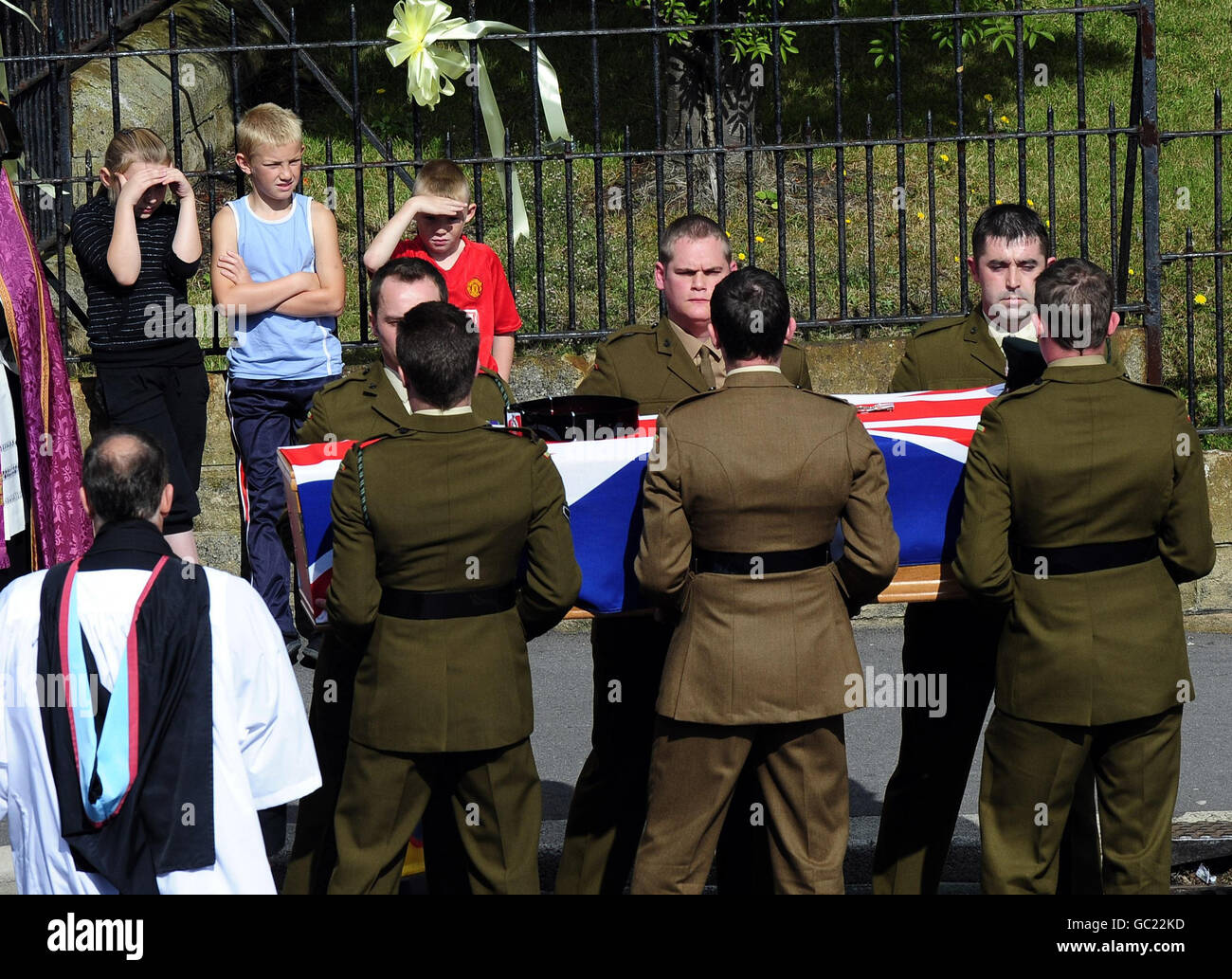 Rifleman Daniel Wild funeral Stock Photo - Alamy