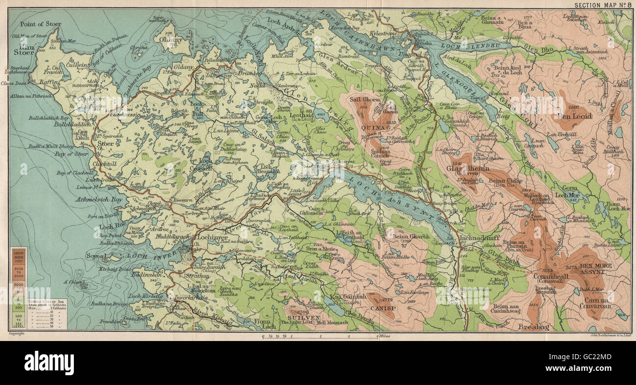 WESTER ROSS. Unapool Ben Leoid Loch Assynt Glendhu Glencoul Sutherland ...
