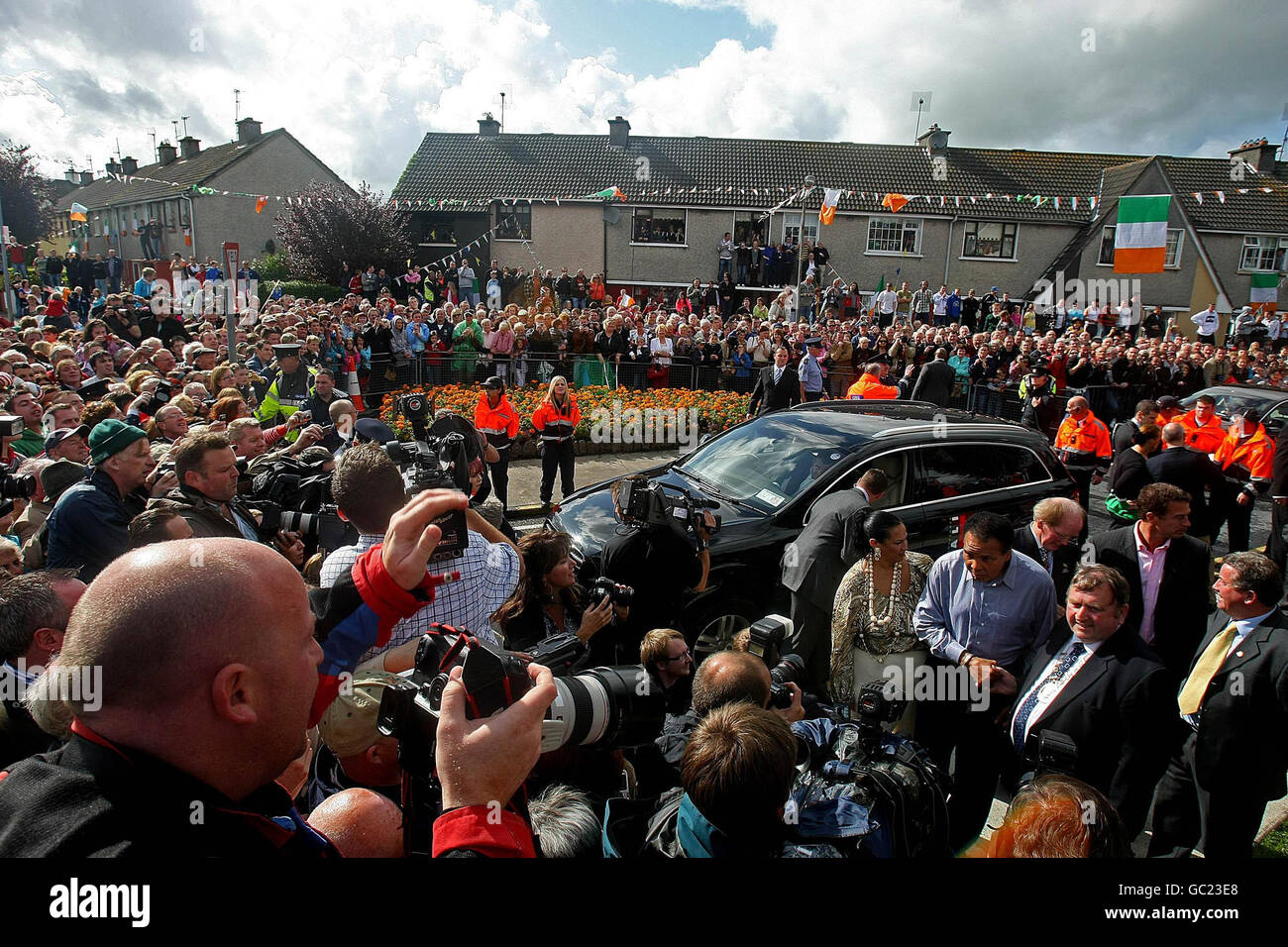 Boxing legend Muhammad Ali with his wife Lonnie Ali (right) in Ennis Co ...
