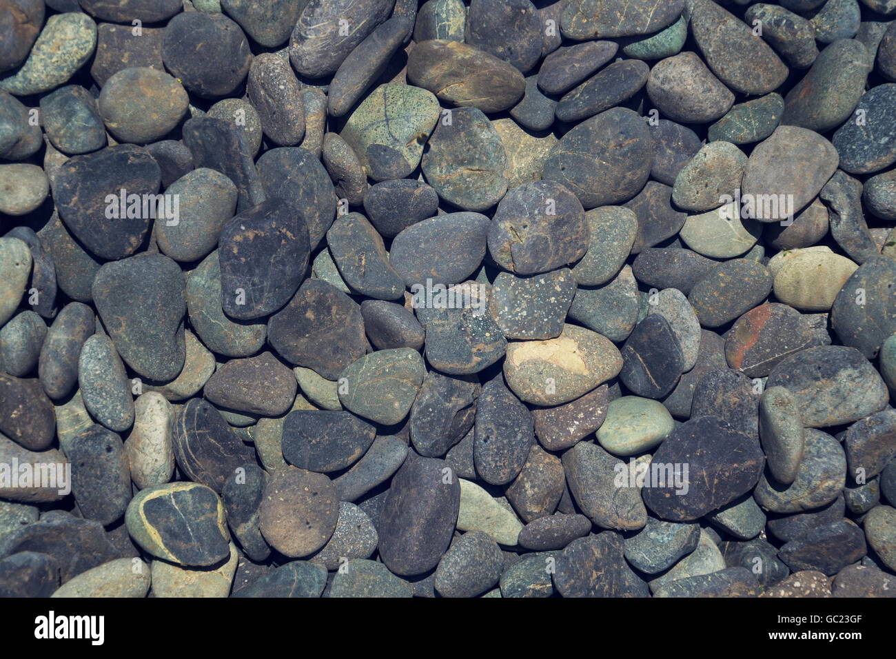 Picture full of stone pebbles under water lake bed background Stock ...