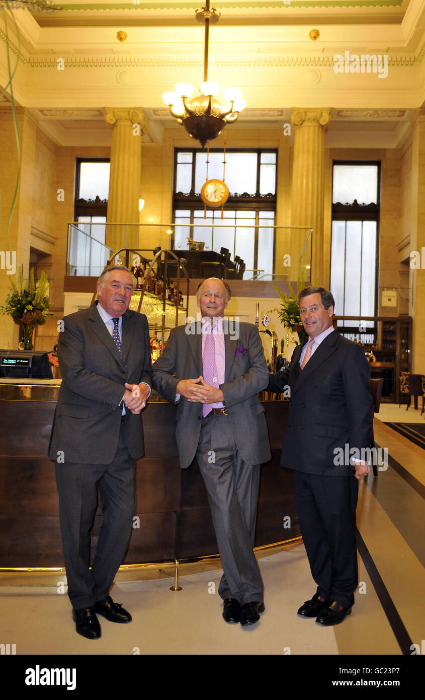 (from left) Lord Vestey, Simon Parker Bowles and Lord Daresbury ...