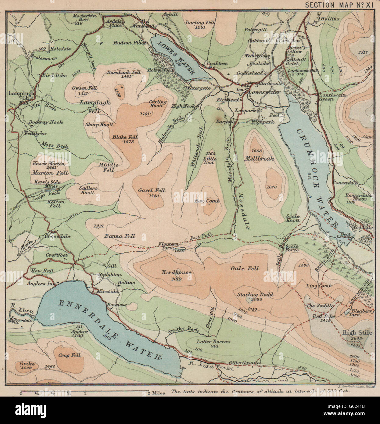 Map of loweswater hi-res stock photography and images - Alamy