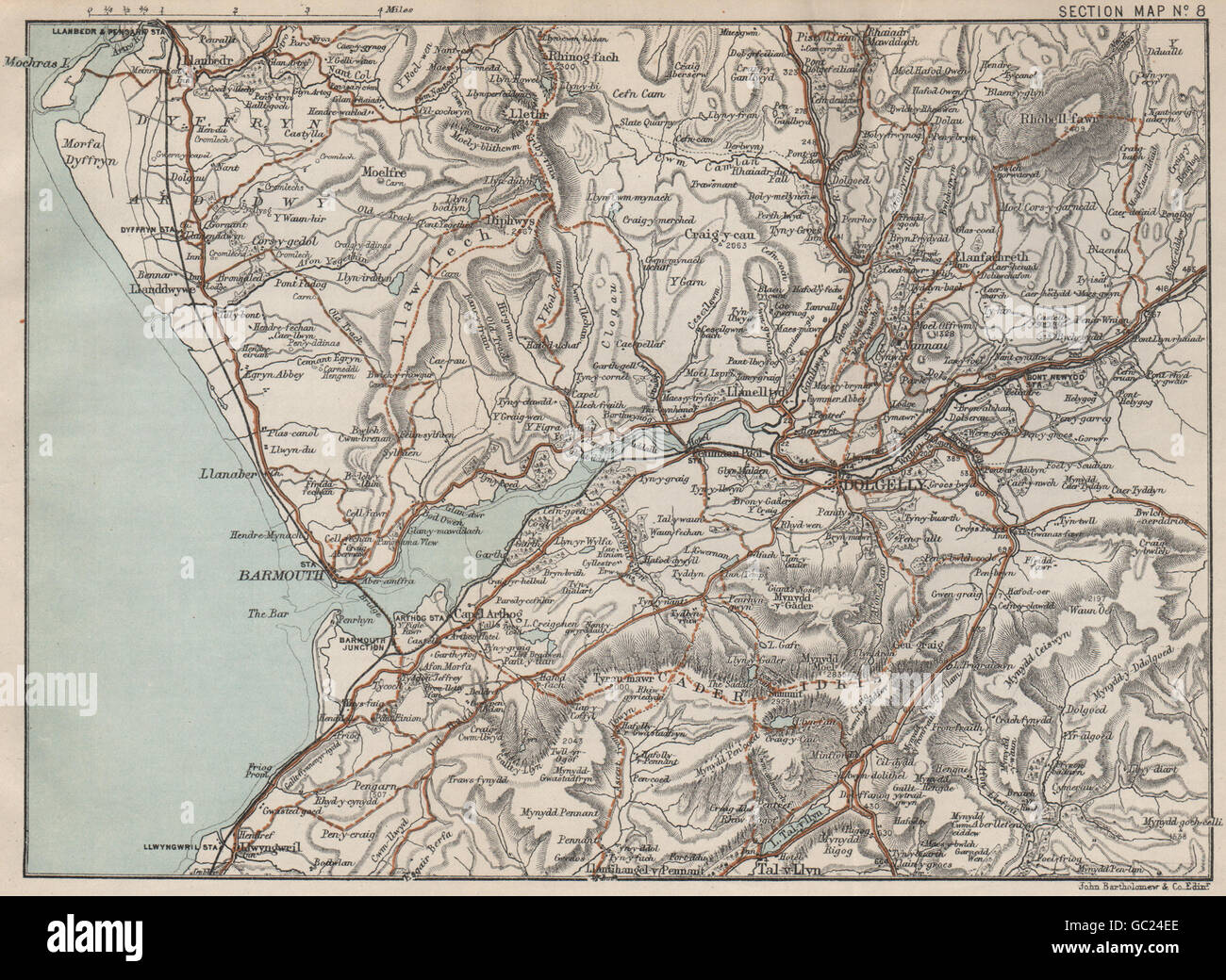 Map of dolgellau hi-res stock photography and images - Alamy