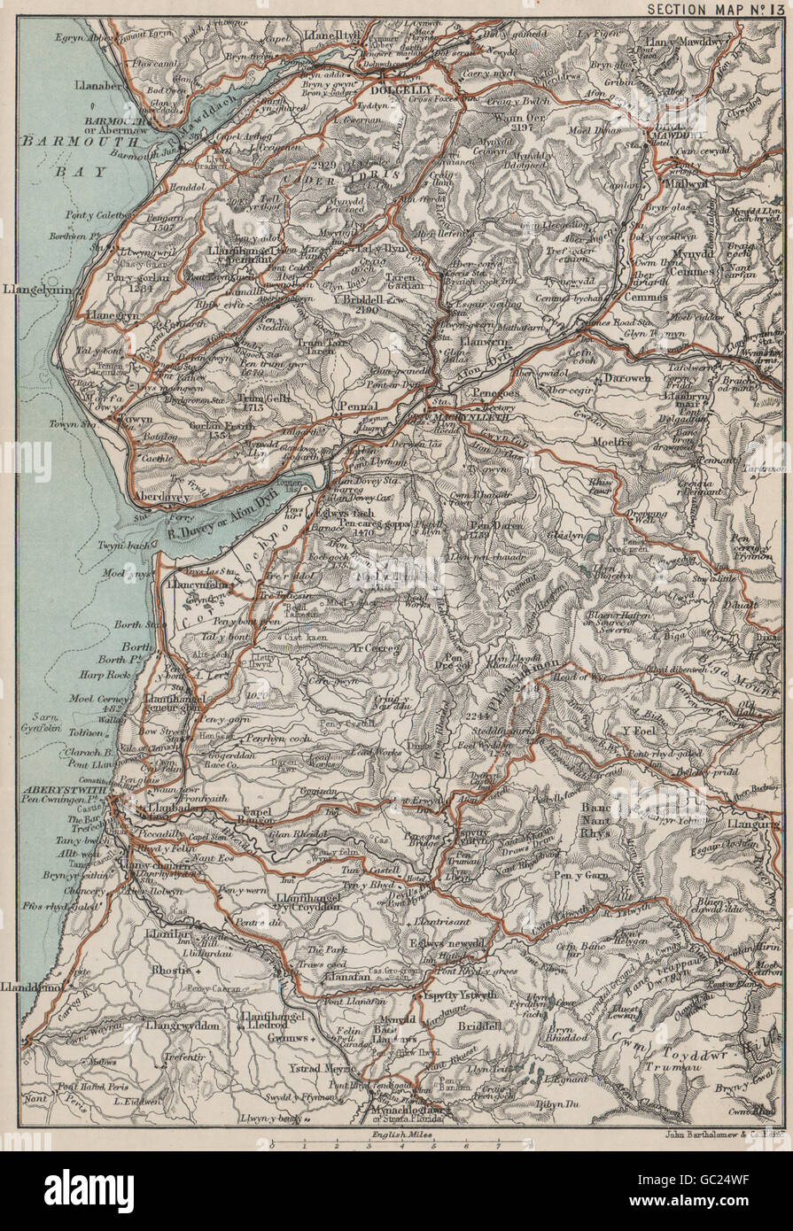 CARDIGAN BAY COAST Cader Idris Aberdovey Aberystwith Barmouth Dolgellau ...