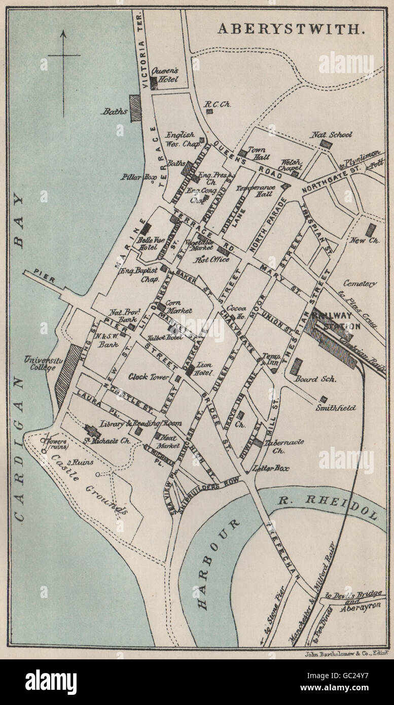 Aberystwyth map hi-res stock photography and images - Alamy