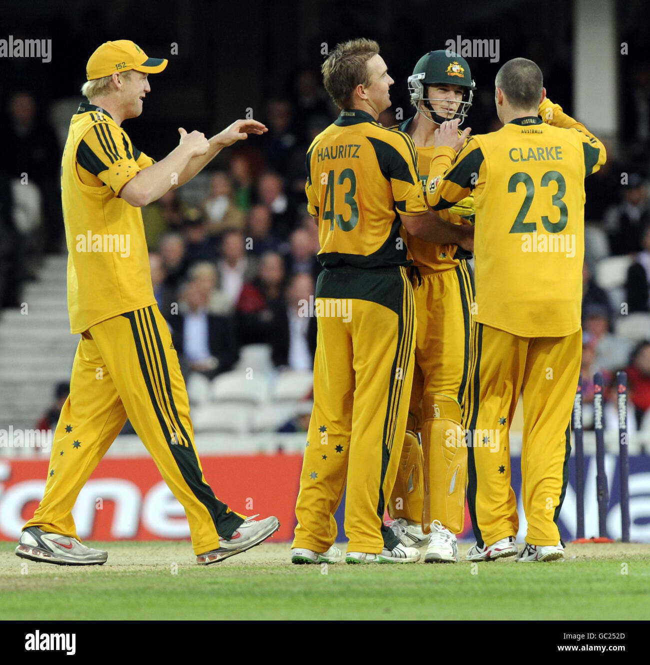 Australia wicketkeeper Tim Paine (second right) celebrates stumping ...