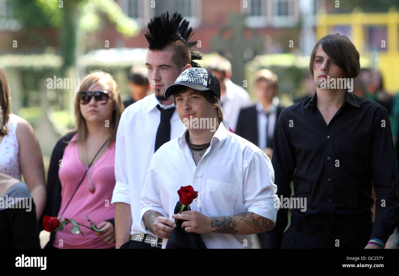 Funeral held for Swine flu student Stock Photo - Alamy