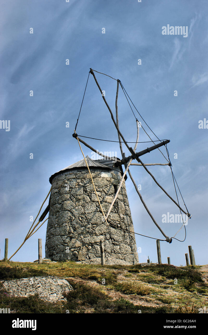 Old windmill of Aboim in Fafe, Portugal Stock Photo - Alamy