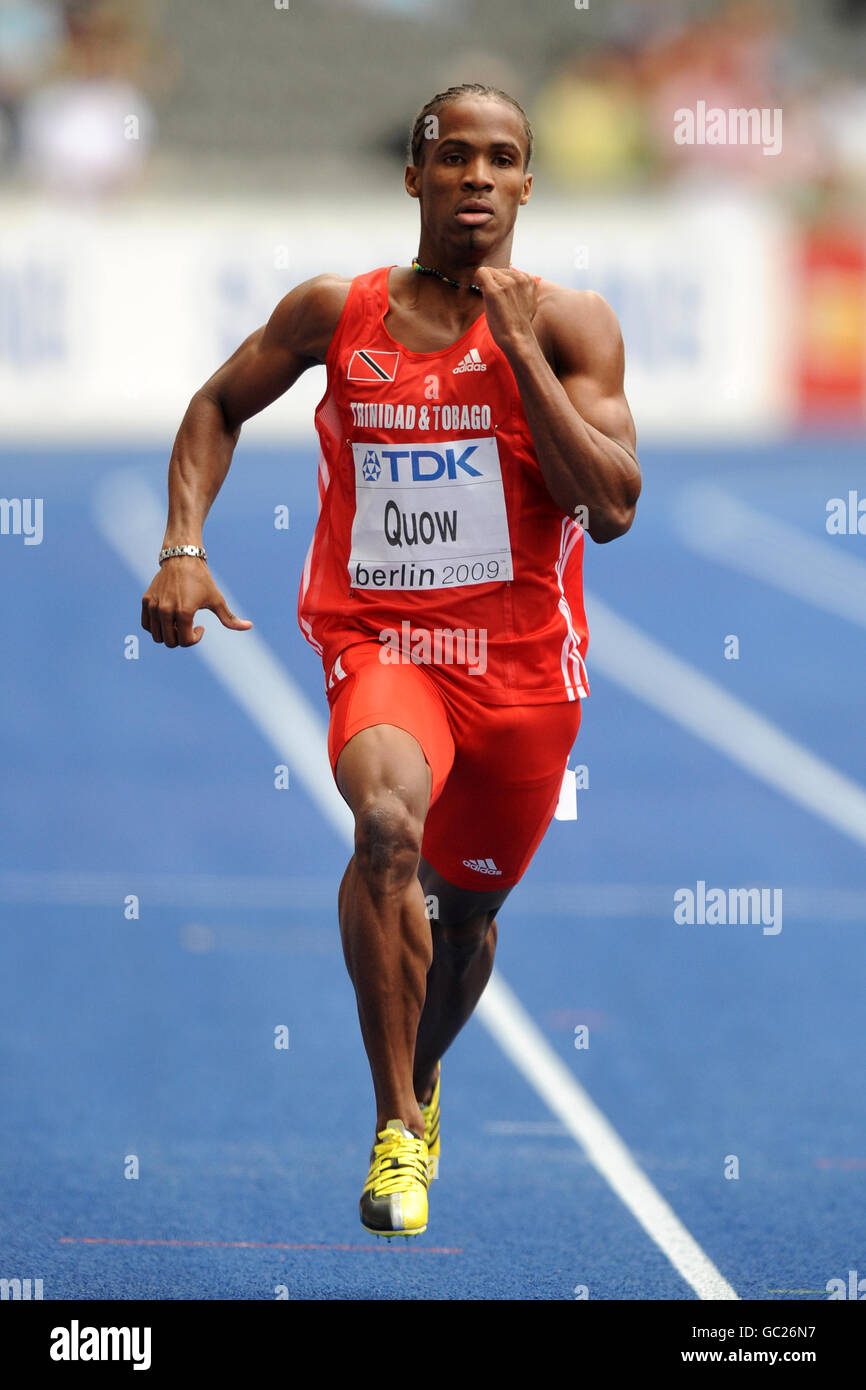 Trinidad tobagos renny quow in action during his 400m heat hi-res stock ...