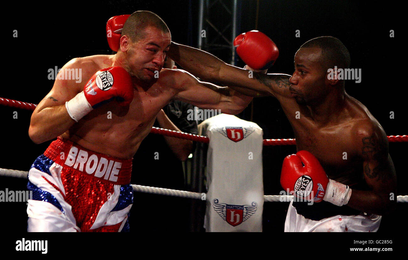 Michael Brodie (left) in action against Mark Alexander during the Ricky ...