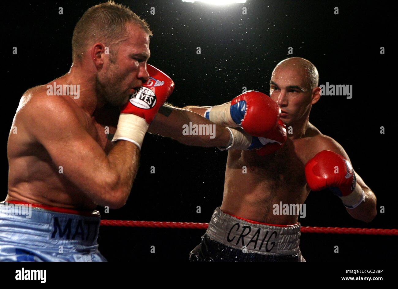 Craig Watson (right) and Matt Scriven during the Ricky Hatton ...