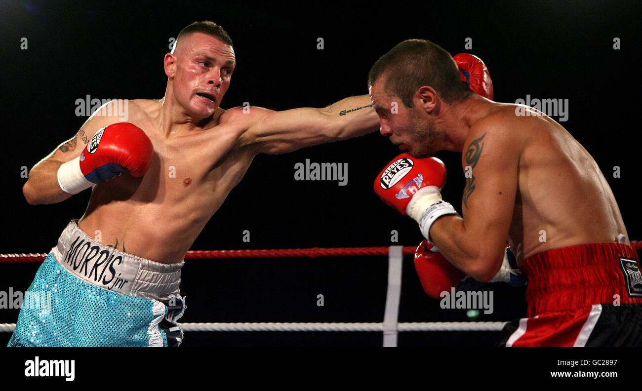 Andy Morris (left) and Jesus Garcia Simon during the Ricky Hatton ...