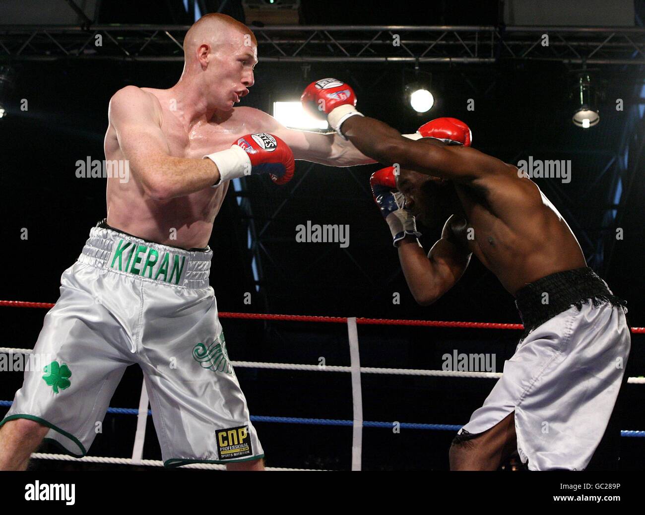 Kieran Maher (left) and Jason Nesbitt during the Ricky Hatton ...