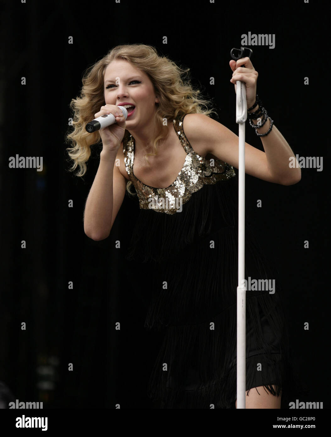 Taylor Swift performing on the V Stage during the V Festival, in ...