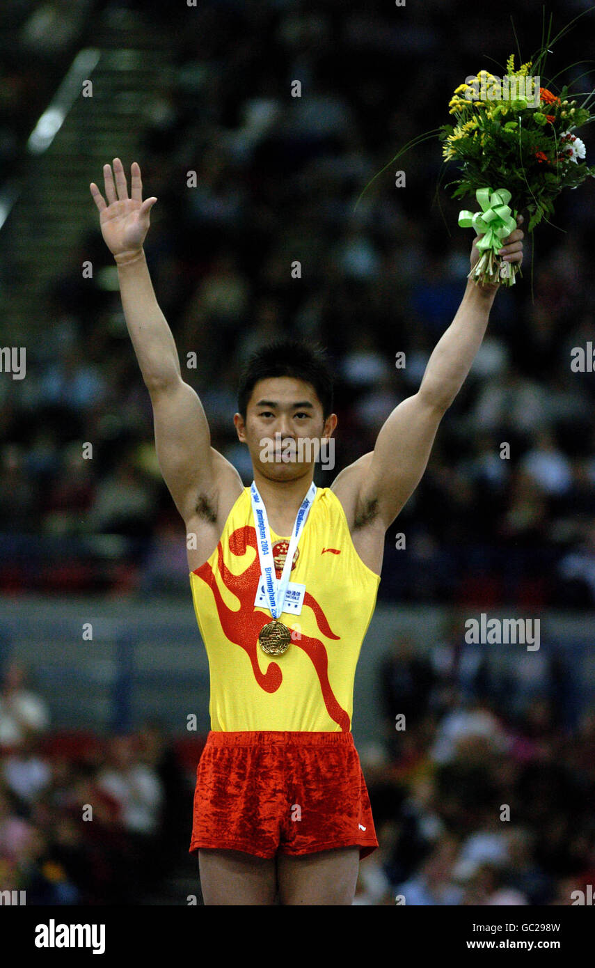 Gymnastics - World Cup Final. China's Lu Bin winner of the Vault Stock ...