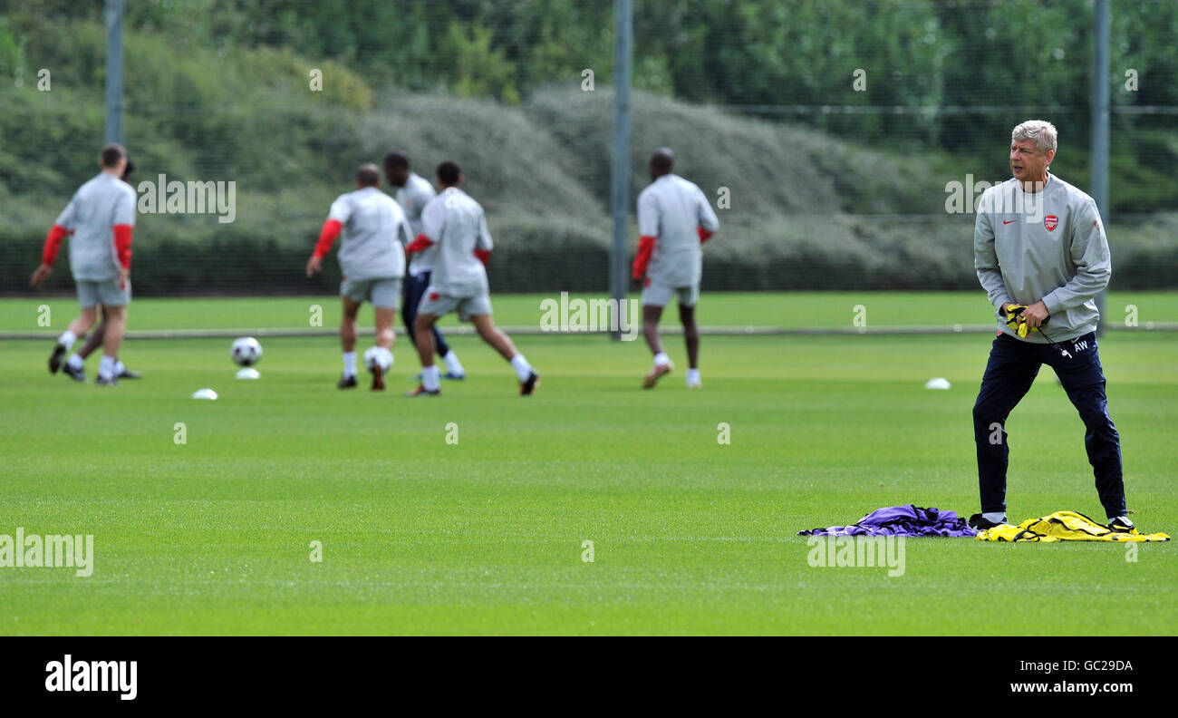 Football soccer full length trains train training session hi-res stock ...