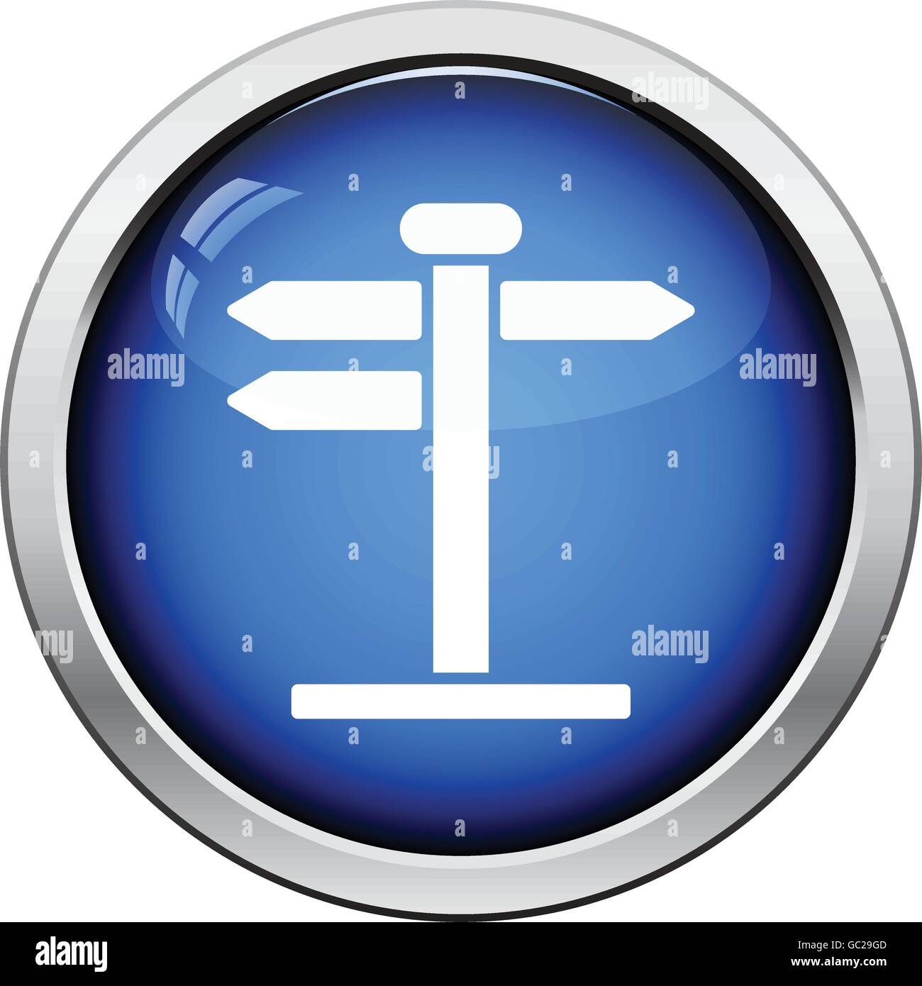 Pointer stand icon. Glossy button design. Vector illustration Stock ...