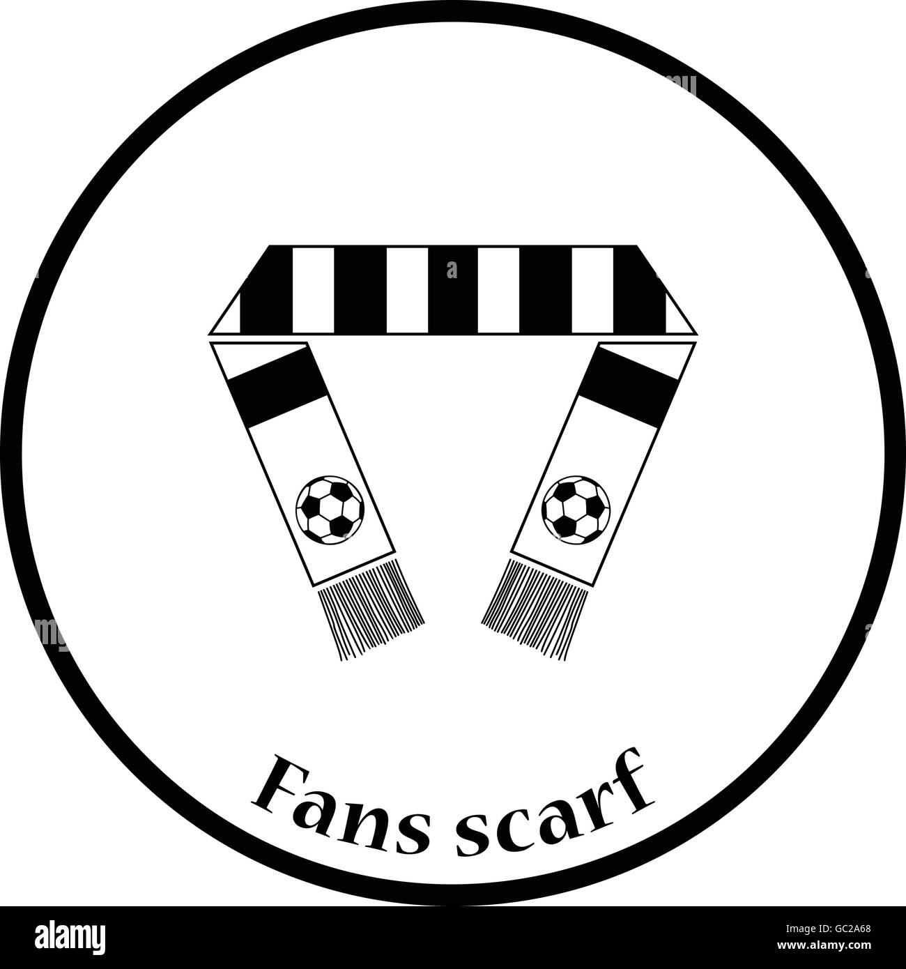 Football soccer fan fans scarf Stock Vector Images - Alamy