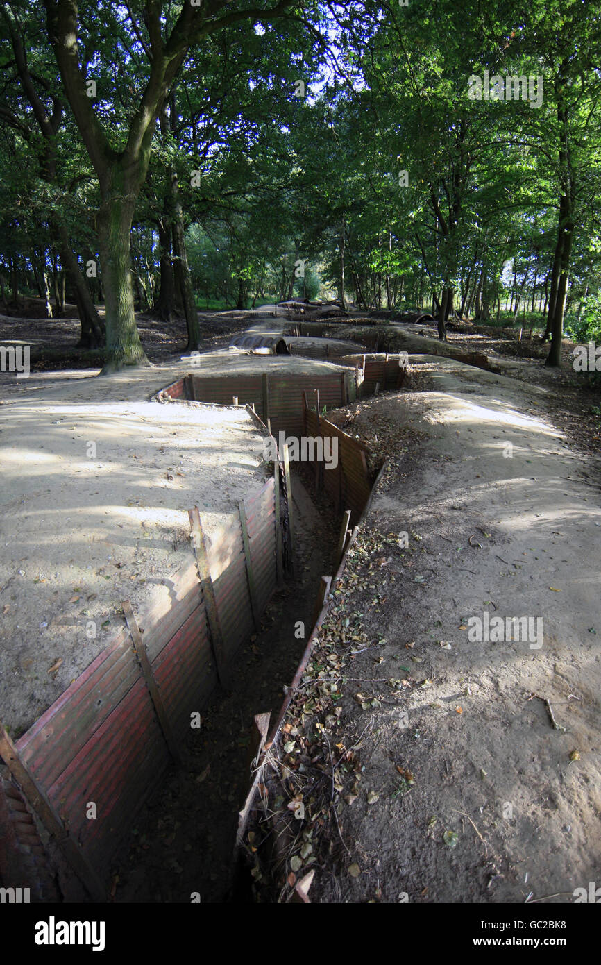Ypres Views. British front line Trenches outside the town of Ypres ...