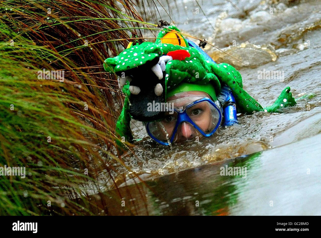 A competitor takes part in the annual World Bog Snorkelling ...