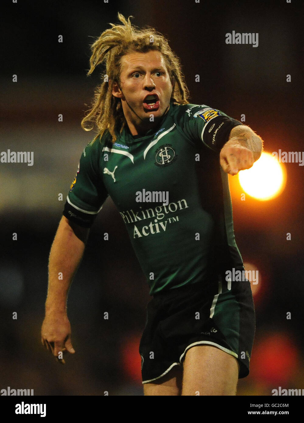 St Helens' Sean Long reacts during the engage Super League match at ...