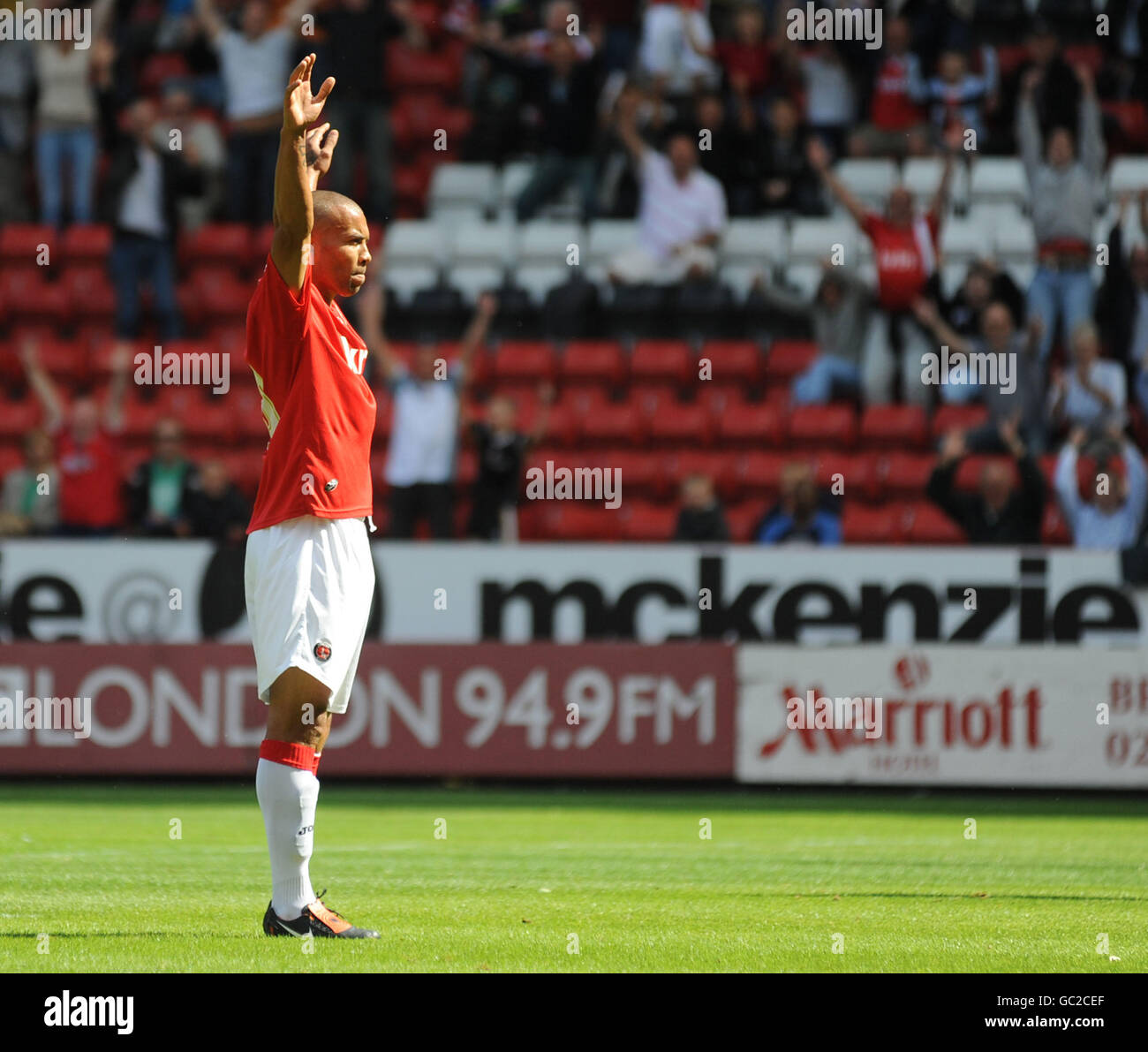 Charlton Athletic's Deon Burton celebrates scoring the first goal Stock ...