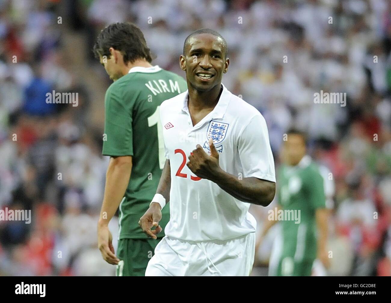 England's Jermain Defoe celebrates scoring his sides second goal Stock ...