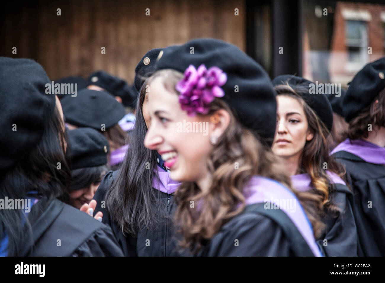 Students gather for their graduation ceremonies, Boston Stock Photo - Alamy