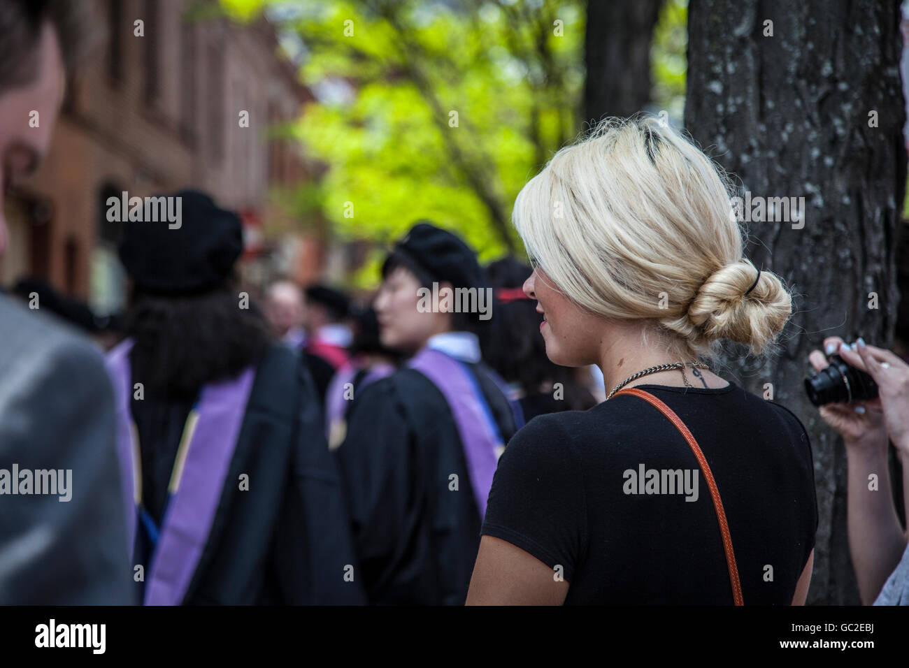 Students gather for their graduation ceremonies, Boston Stock Photo - Alamy