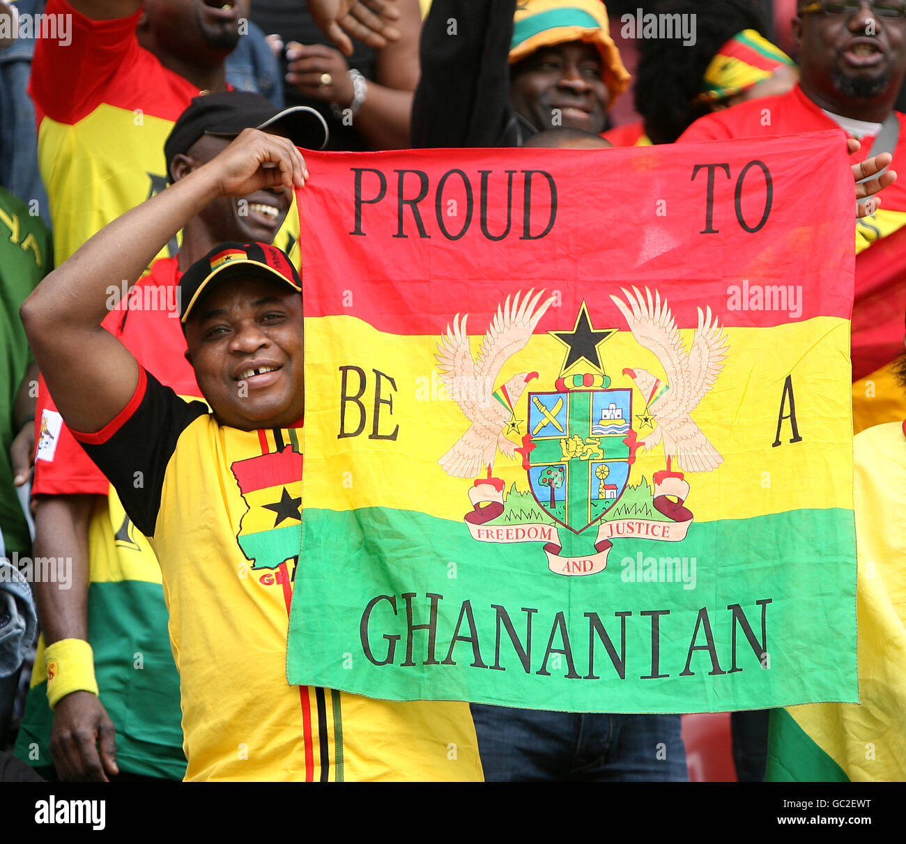 Football ghanaian crowd fans spectators gv general view wc2010fans hi ...