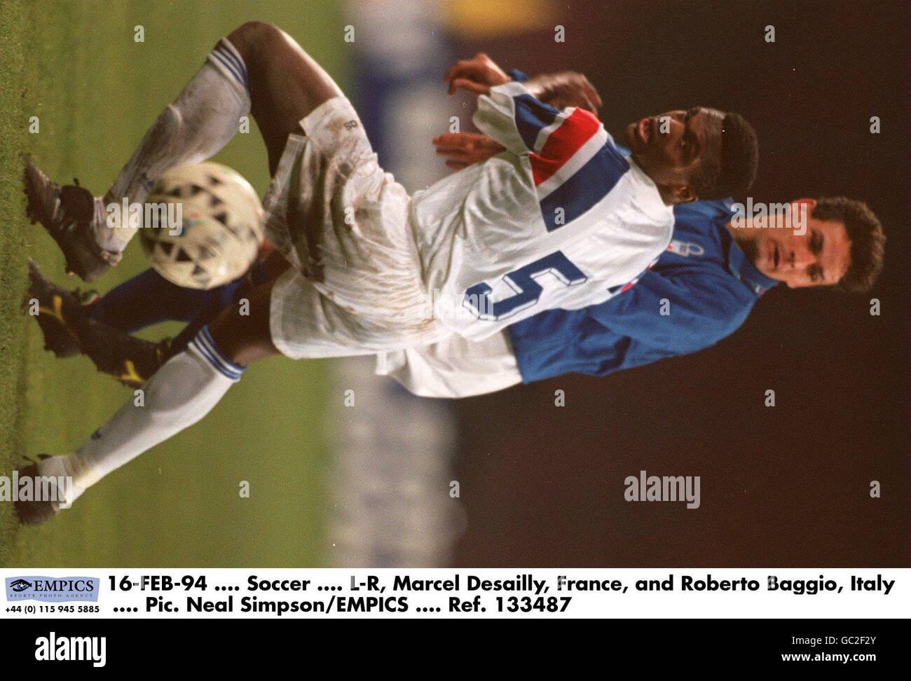 133487 desailly baggio hi-res stock photography and images - Alamy