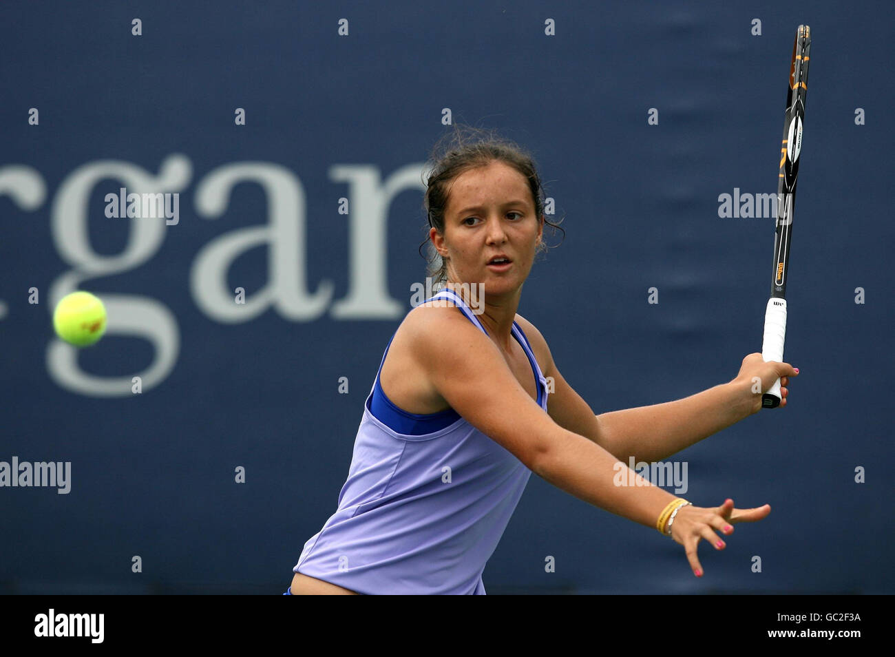 Laura robson tennis action hit hi-res stock photography and images - Alamy