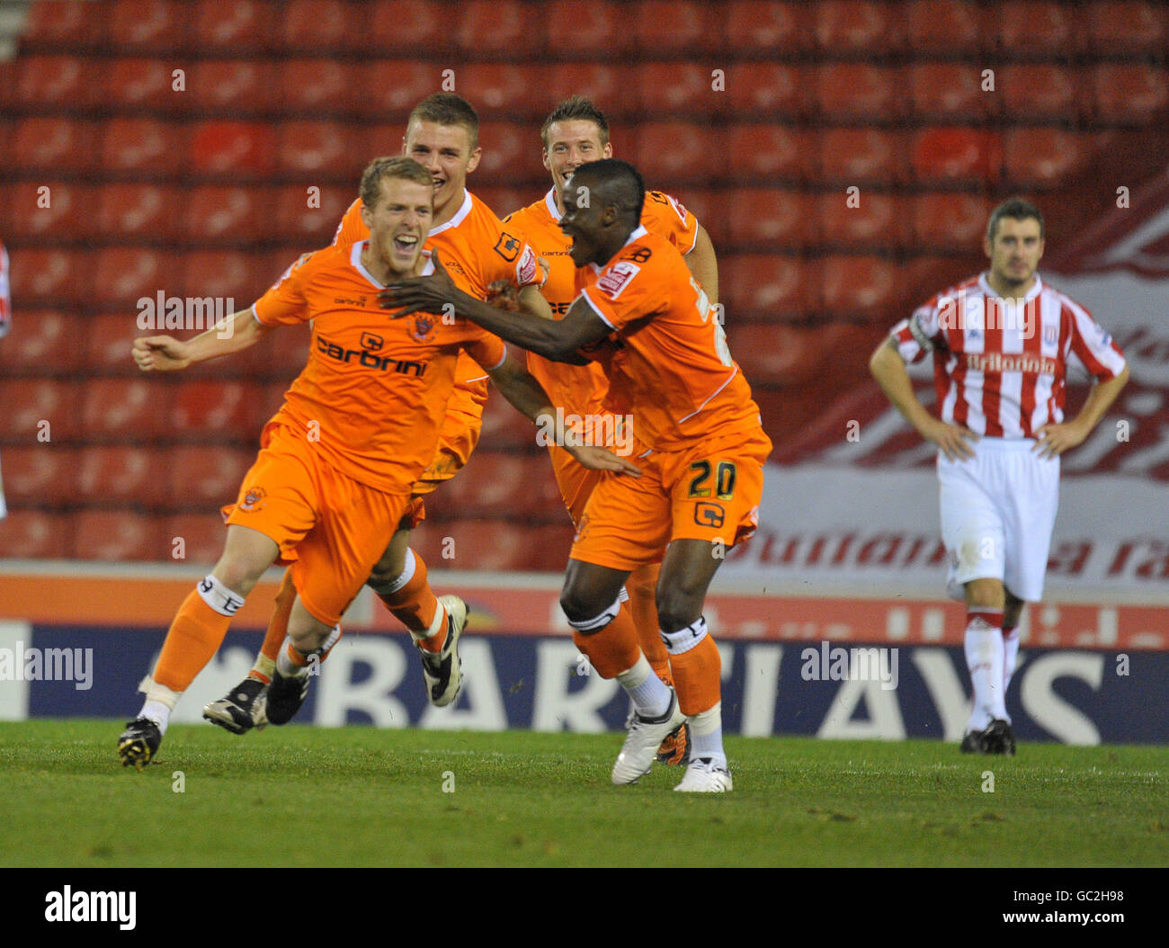 Blackpools billy clarke celebrates scoring their second goal hi-res ...