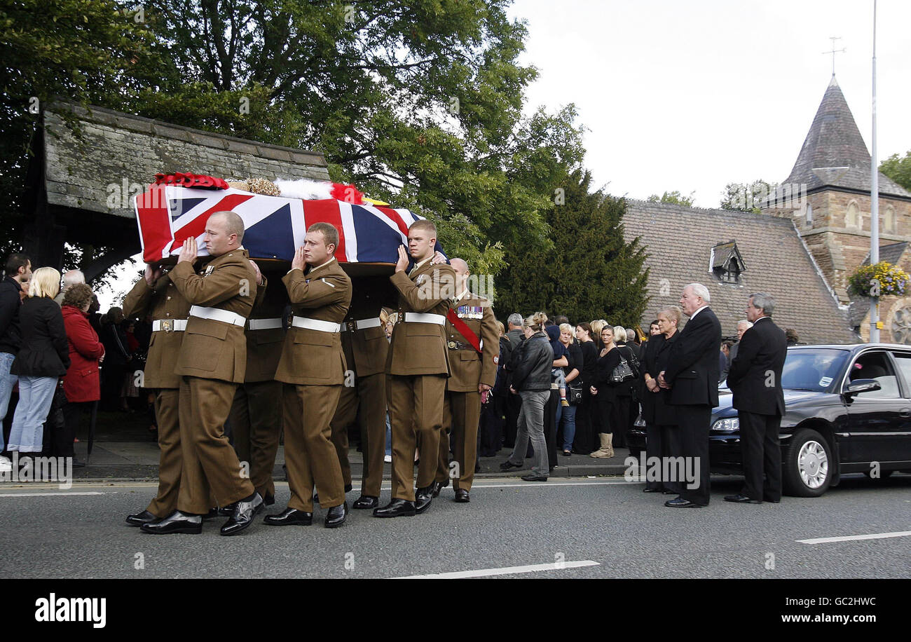 Fusilier Simon Annis funeral Stock Photo - Alamy