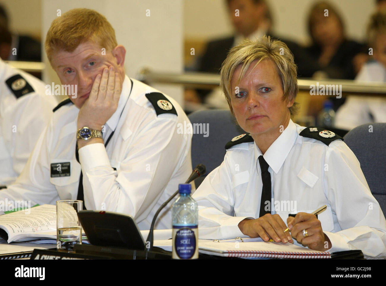 Acting Chief Constable Judith Gillespie (right), with Duncan McCausland ...