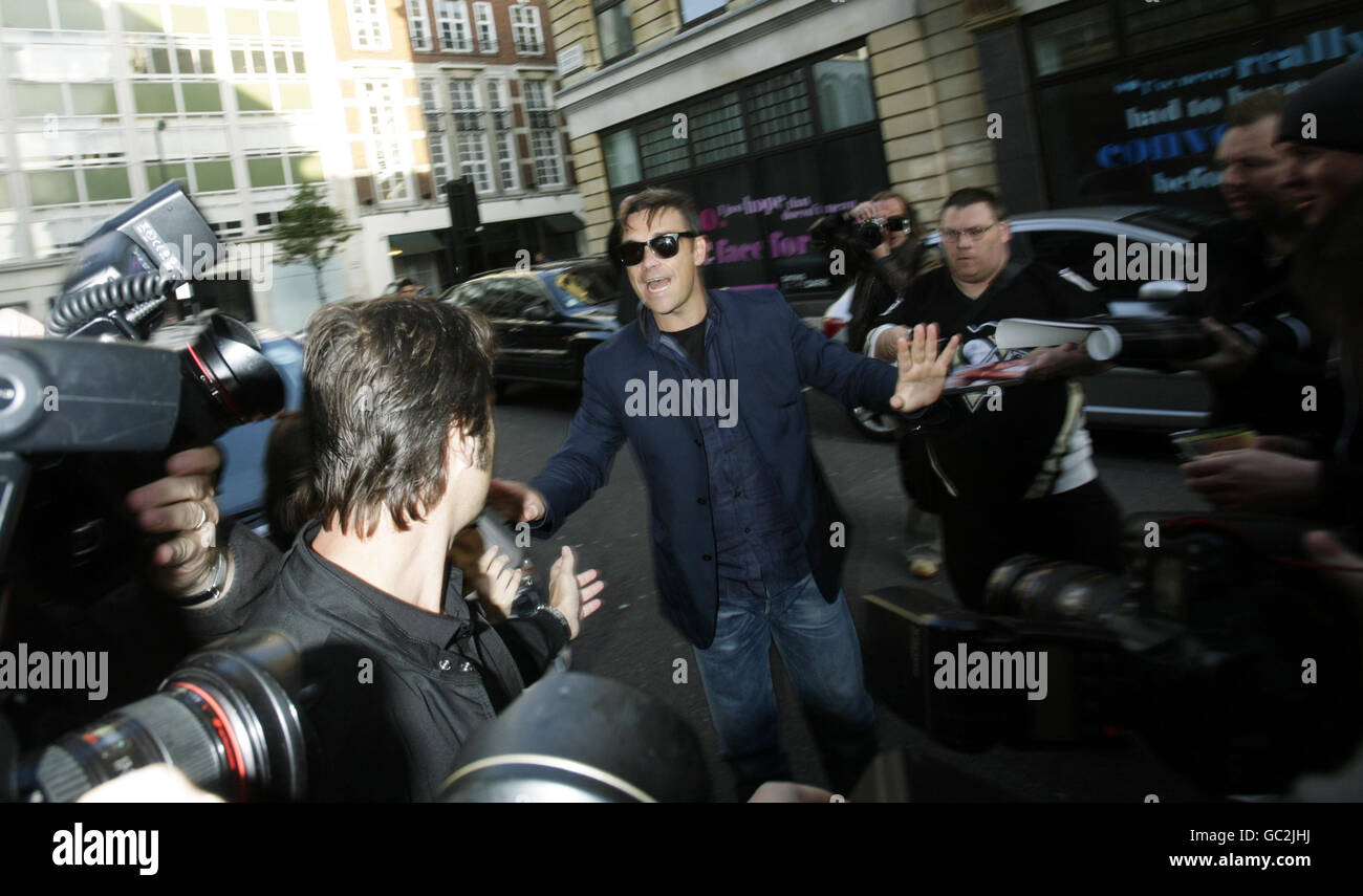 Robbie Williams at Radio 1 - London. Robbie Williams arriving at Radio ...