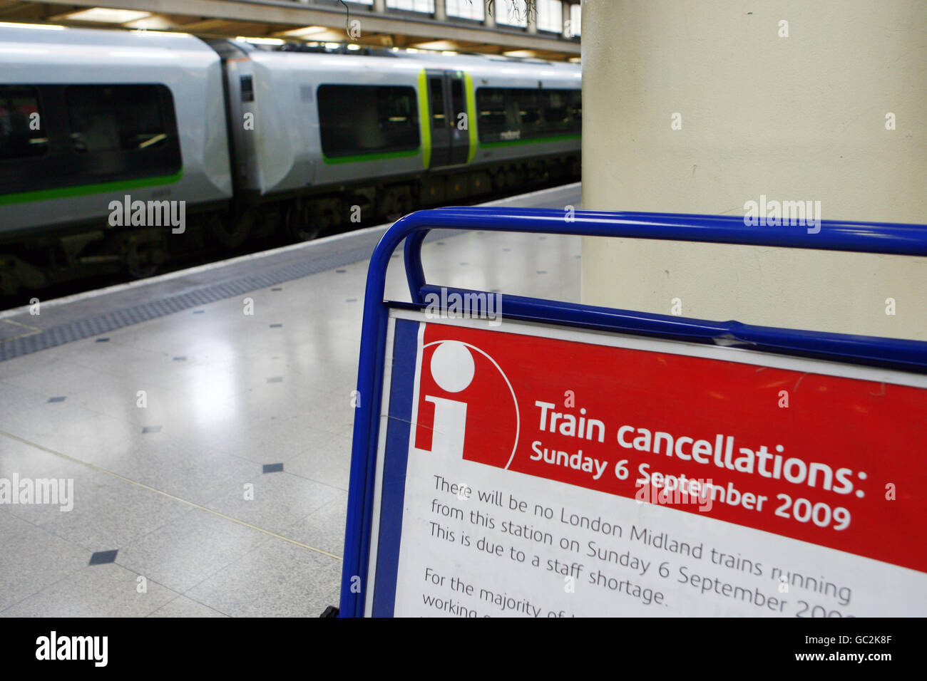 A sign informs would-be customers of the reason behind the lack of ...